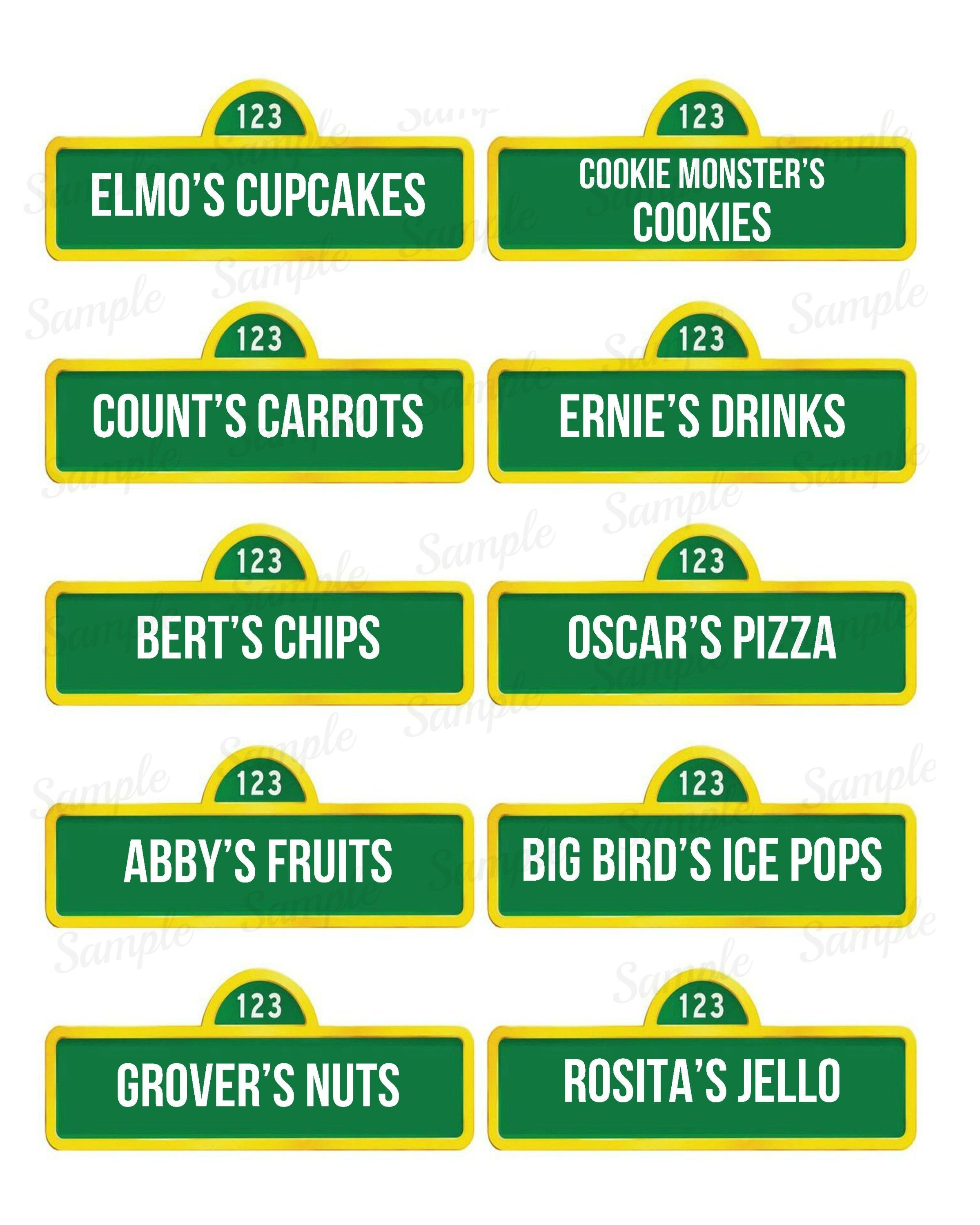 Free Printable Sesame Street Food Labels Free Printable 10780 The