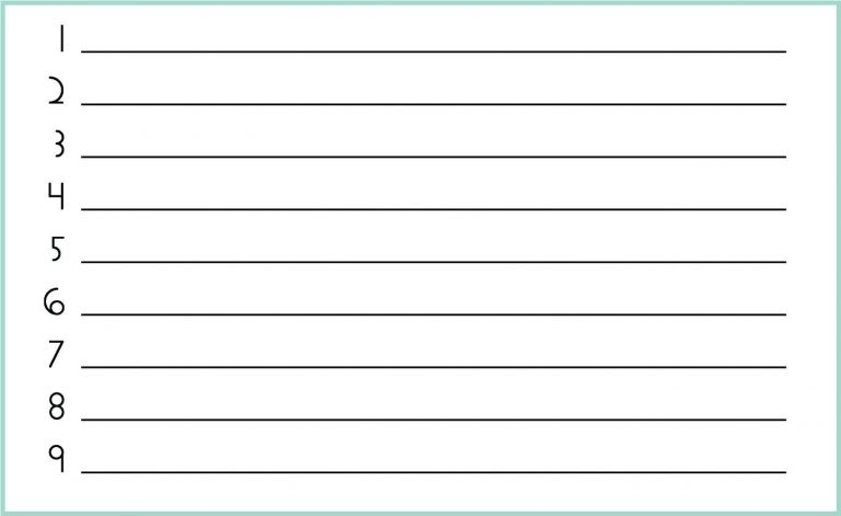 Blank Numbered List Template Examples And Forms Free Printable 