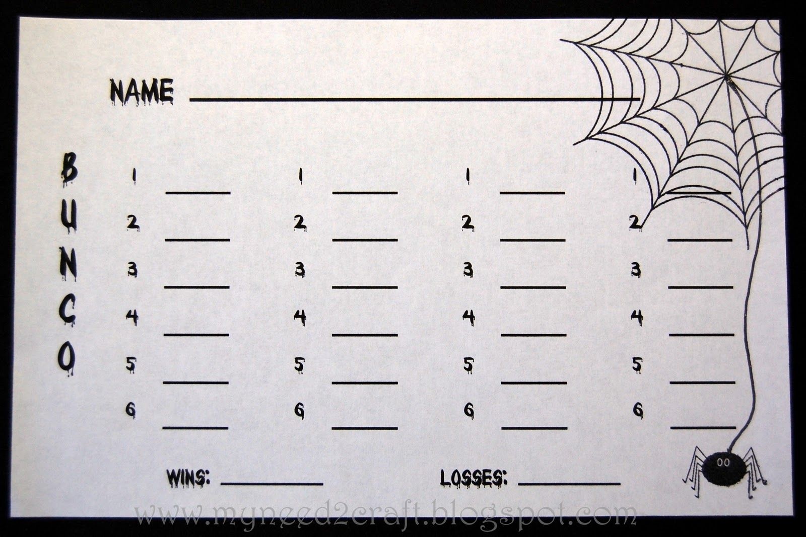Free Printable Halloween Bunco Score Sheets Free Printable