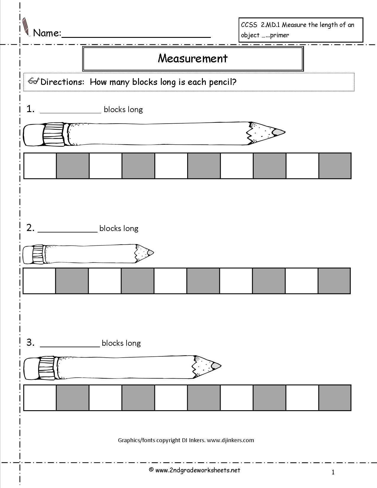 Free Printable Measurement Worksheets Grade 1 Free Printable