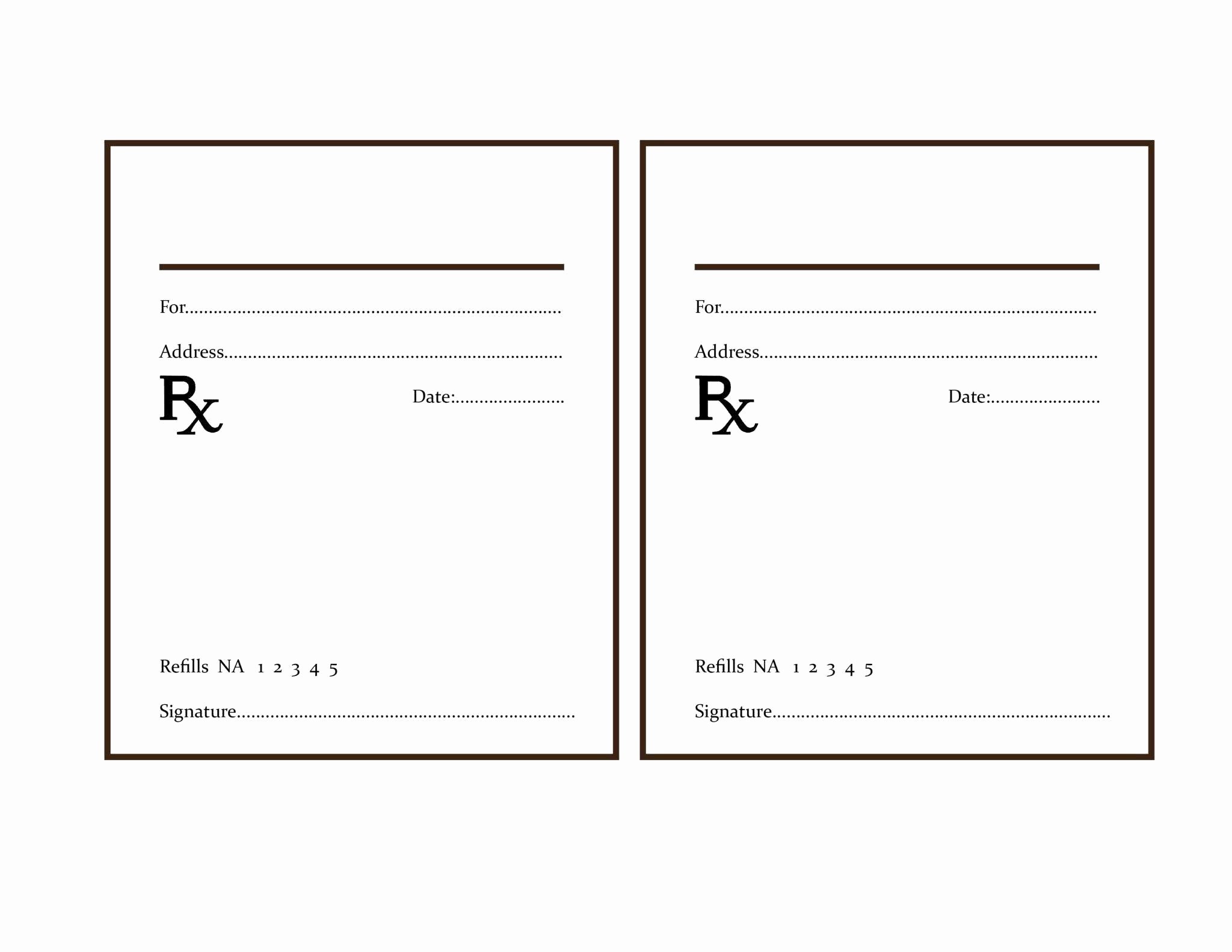 Printable Fake Prescription Pad