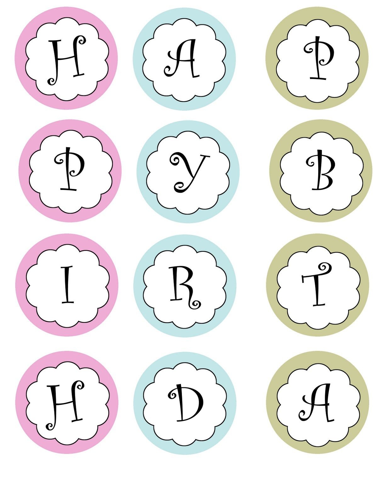 Happy Birthday Printable Letters Printable World Holiday