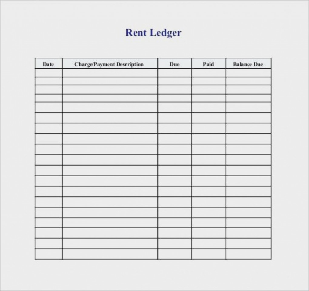 Printable Ledger Template Rent Receipts Rental Forms Simple With Free 