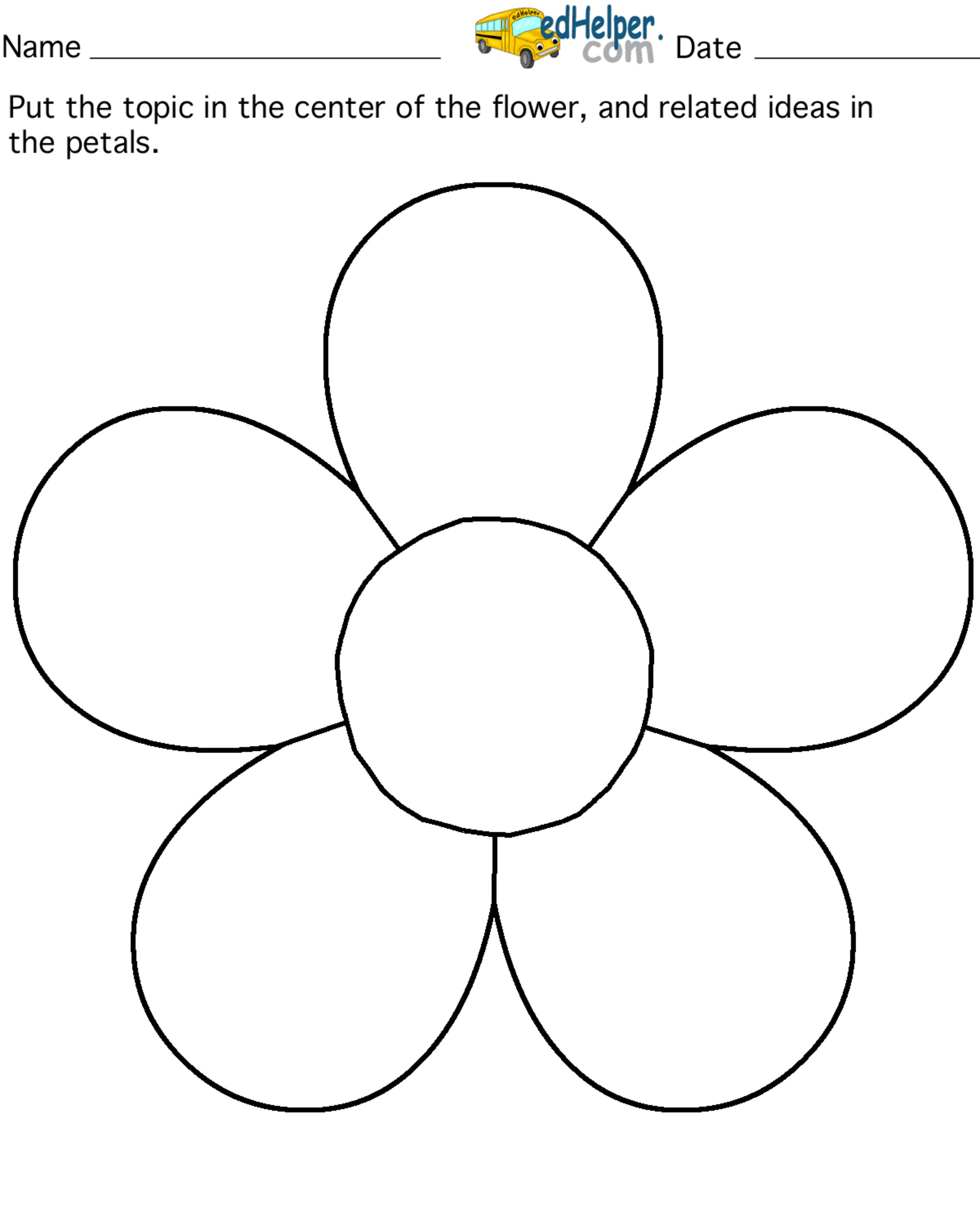 Large Flower Petals Anyone Can Craft 5 Petal Flower Template Free 