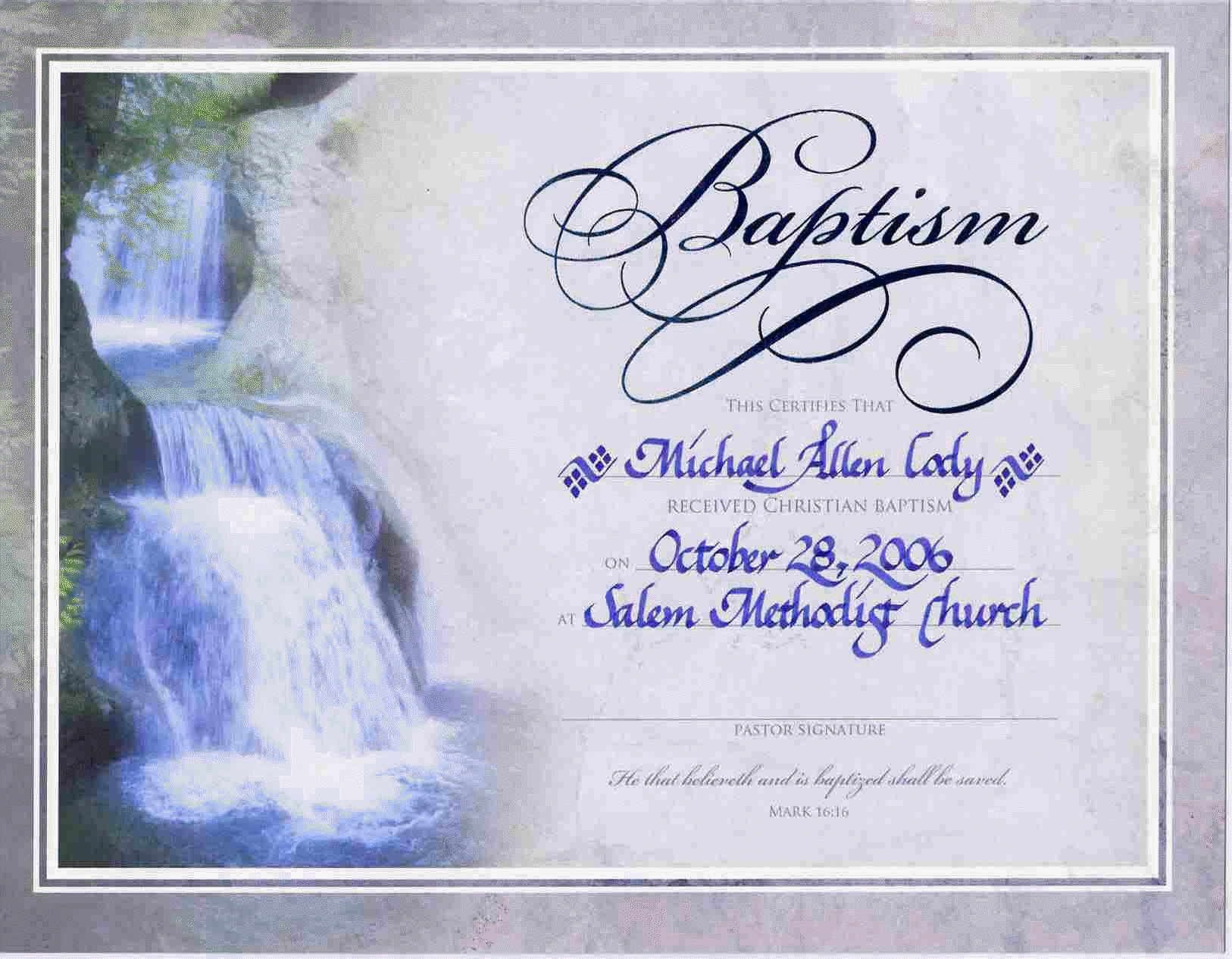 Free Printable Certificate Of Baptism Printable World Holiday
