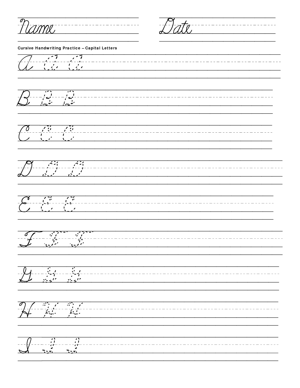 Abc Cursive Handwriting Worksheets 4 Cursive Alphabet Handwriting 