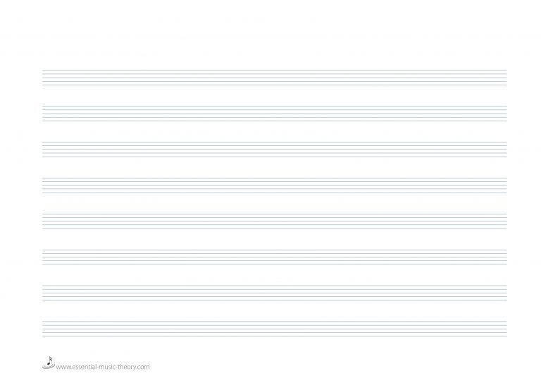 Printable grand staff manuscript paper large - ressanimal