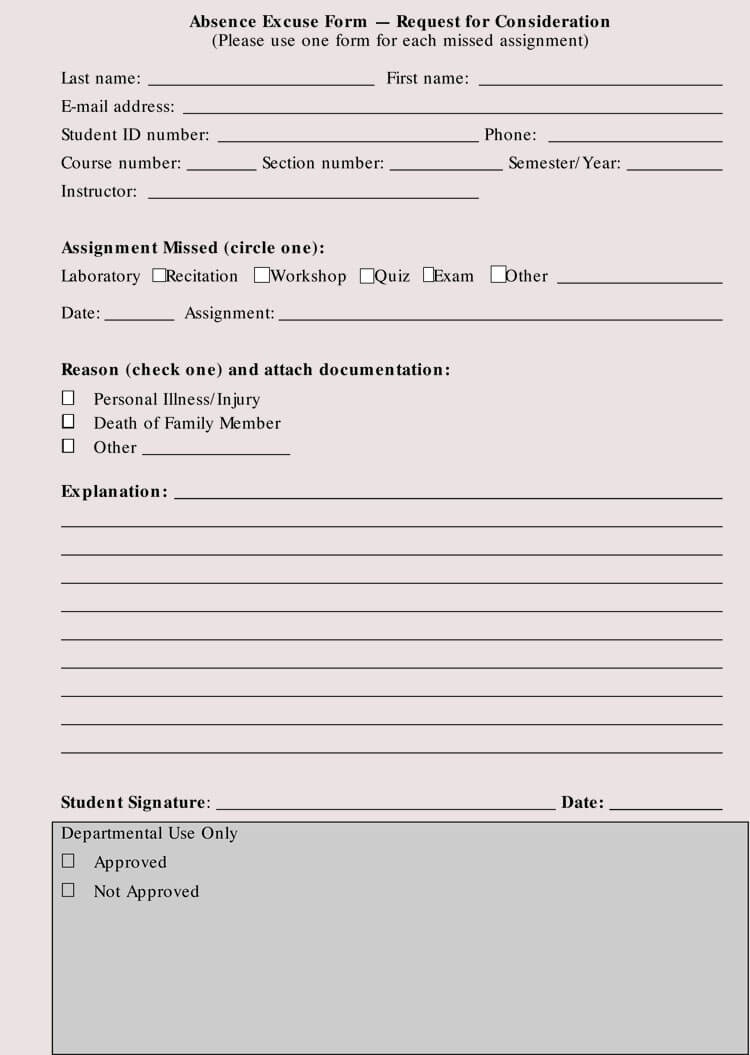 Fake Doctor Note Template