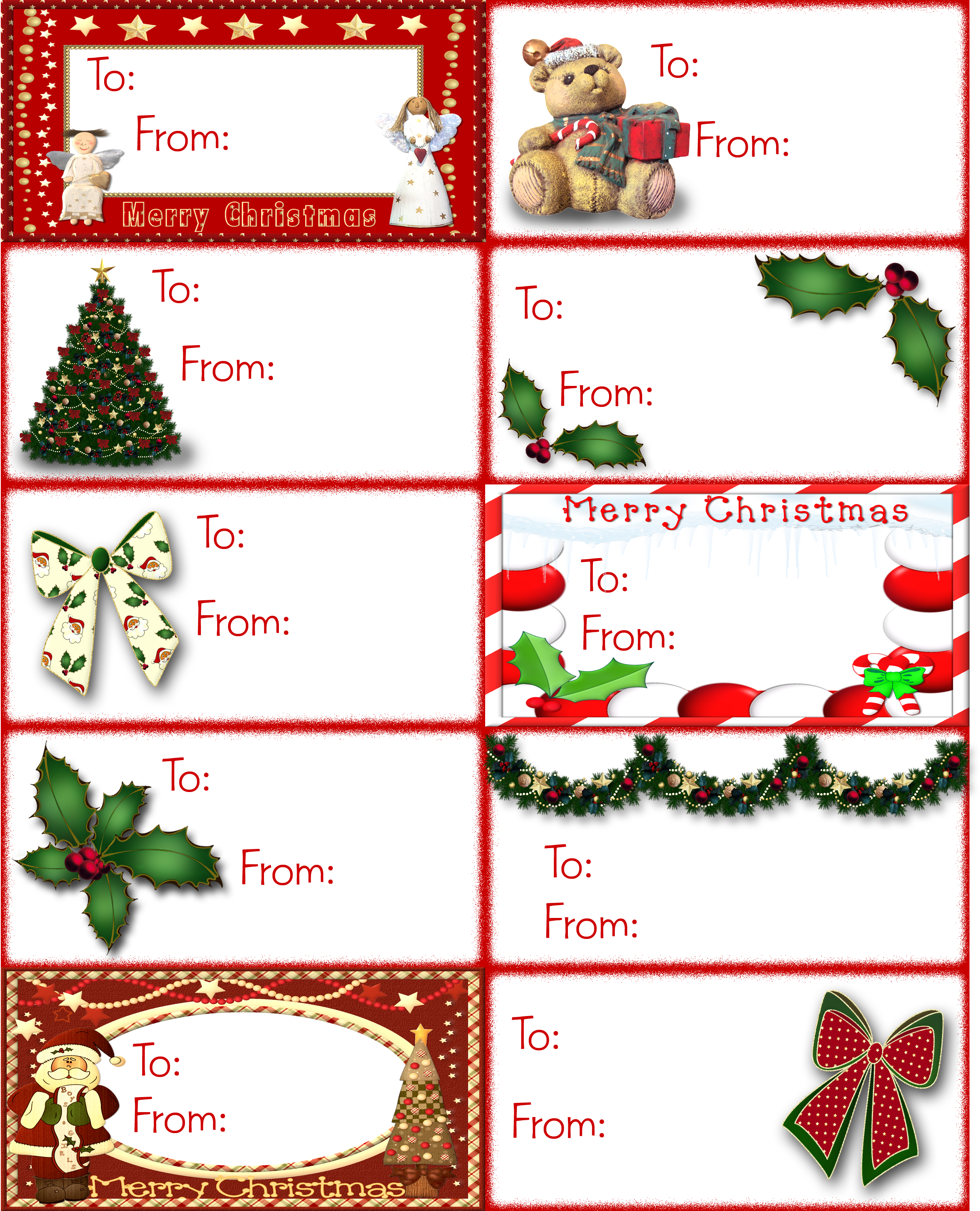 Free Printable Editable Christmas Gift Tags Free Printable