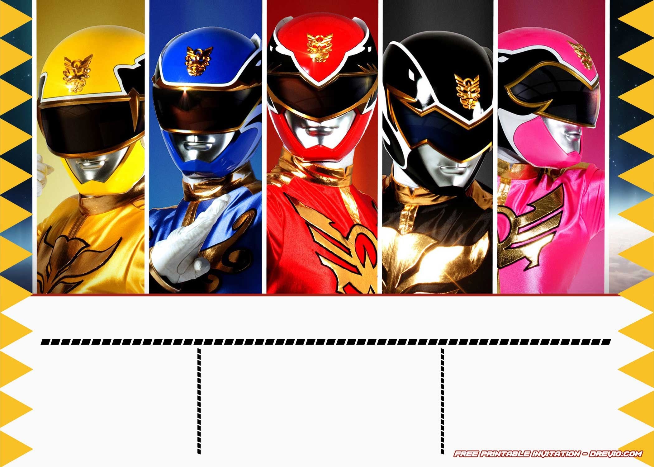 Free Printable Power Ranger Birthday Invitations Free Printable