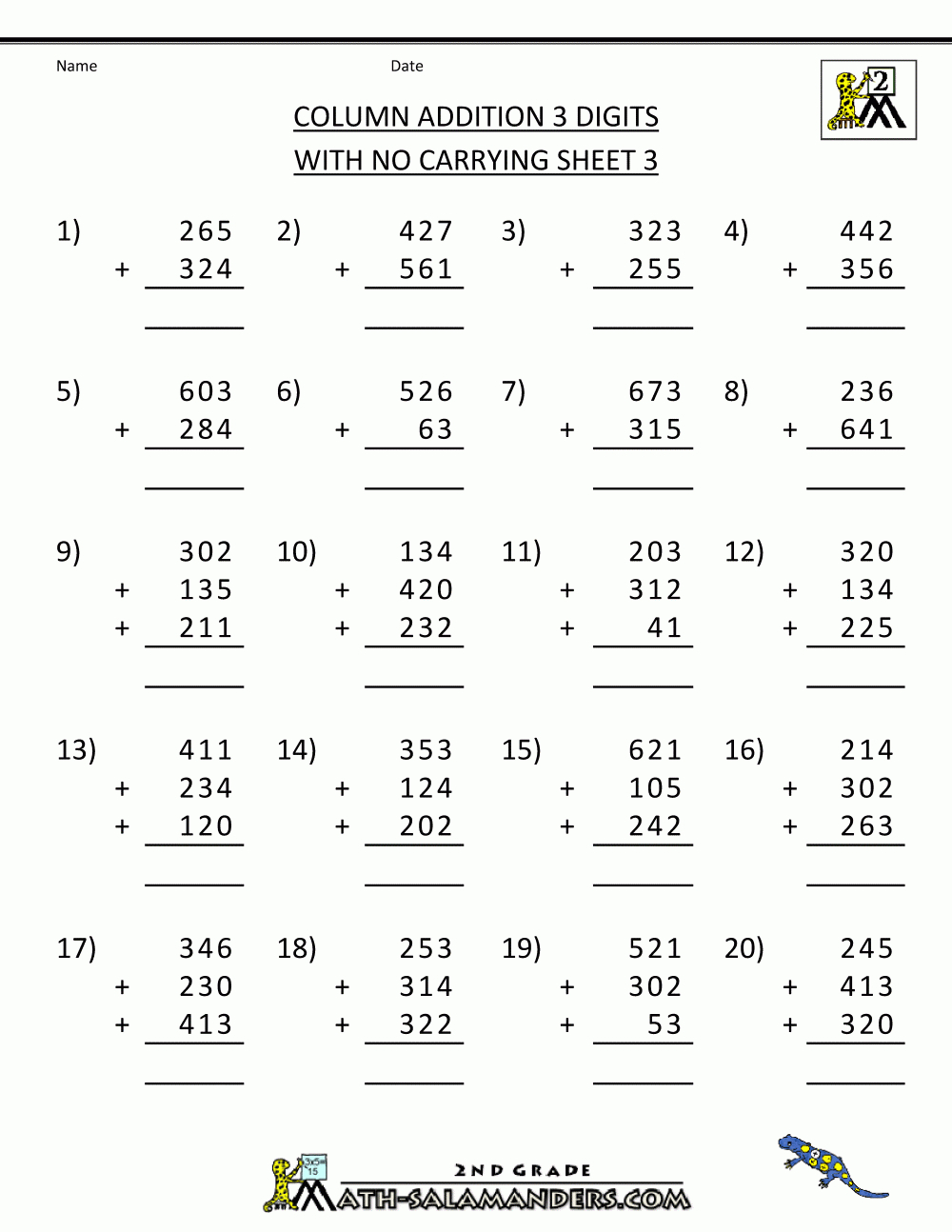 Free Printable Math Worksheets For 3Rd Grade Free Printable