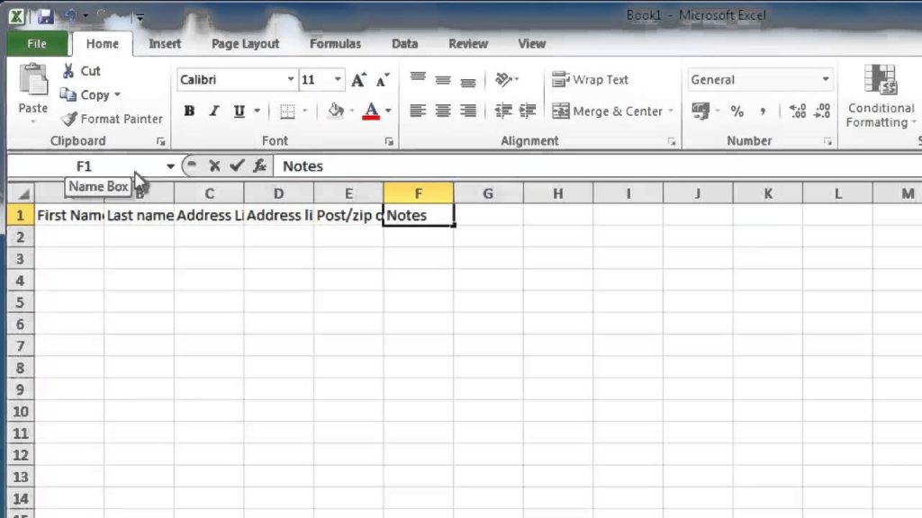 How To Make Address Book In Excel 2010 Youtube Free Printable