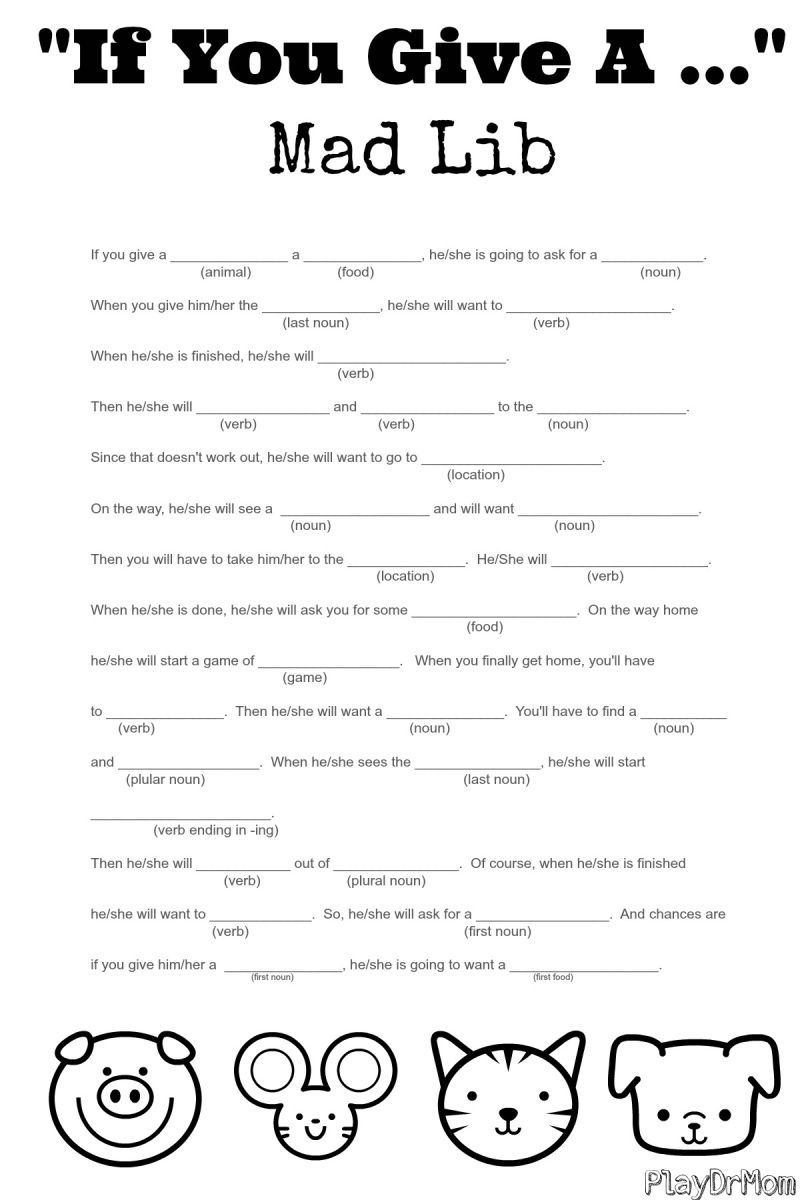 Create Your Own Mad Libs Printable Challenge Your Kids To Create Their 