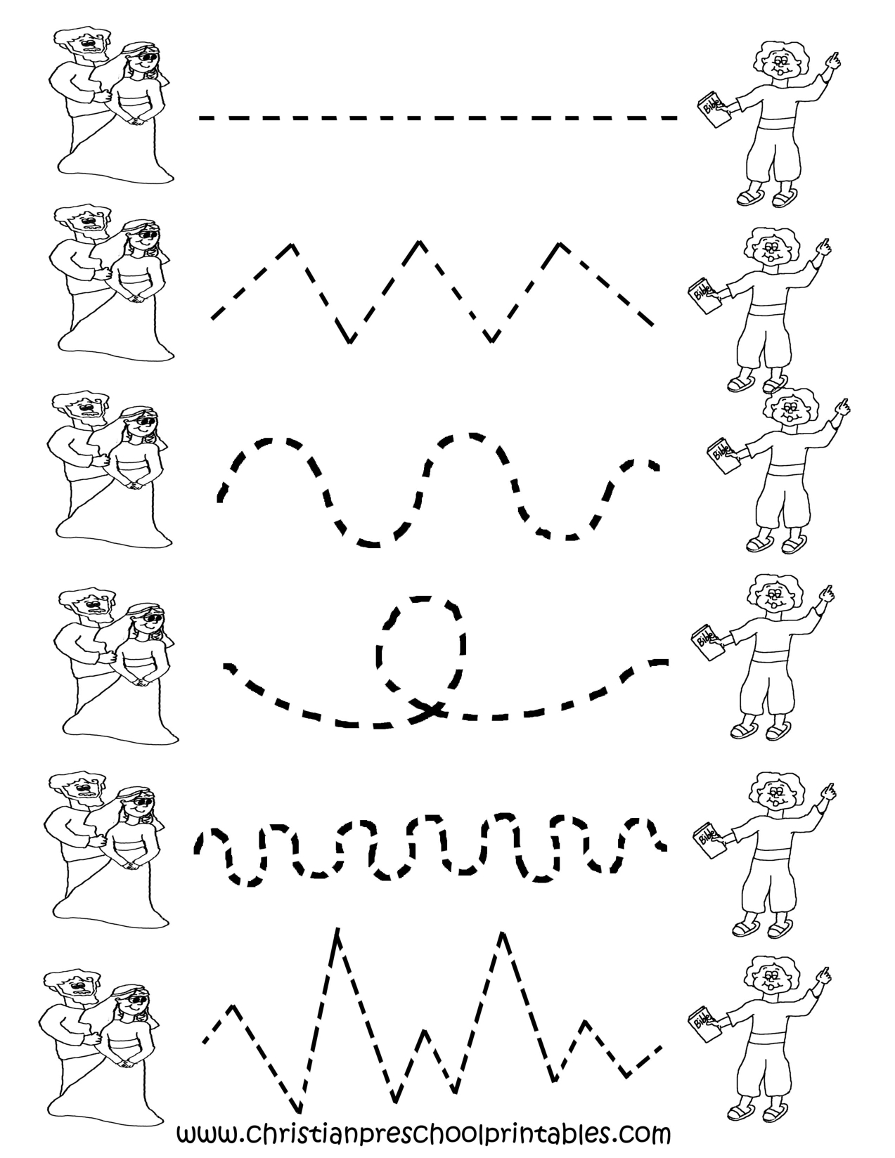 Preschool Worksheets Tracing Lines
