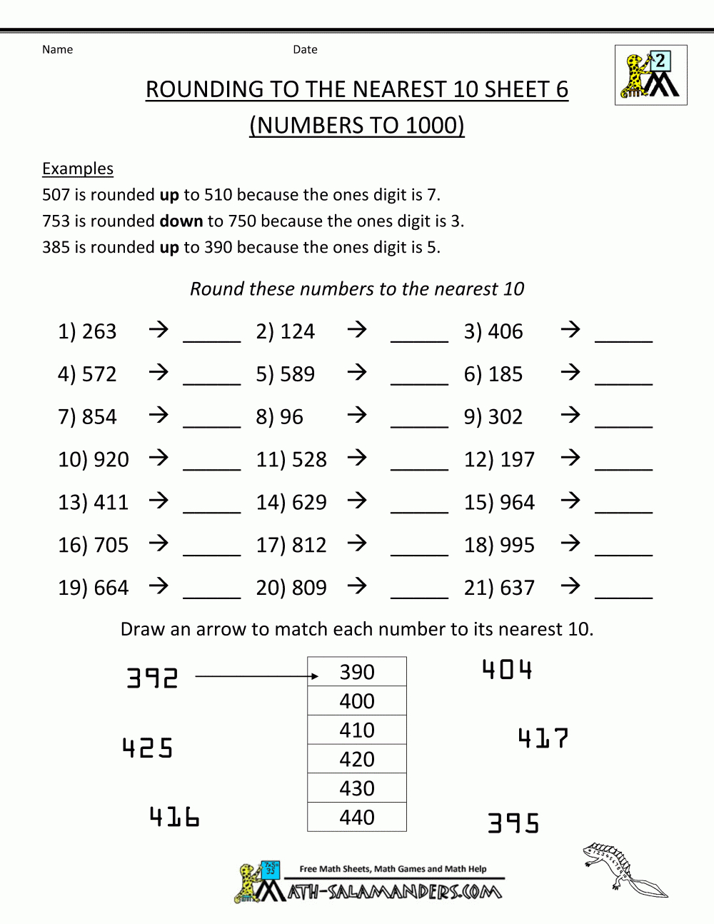 Free Printable 4Th Grade Rounding Worksheets Free Printable