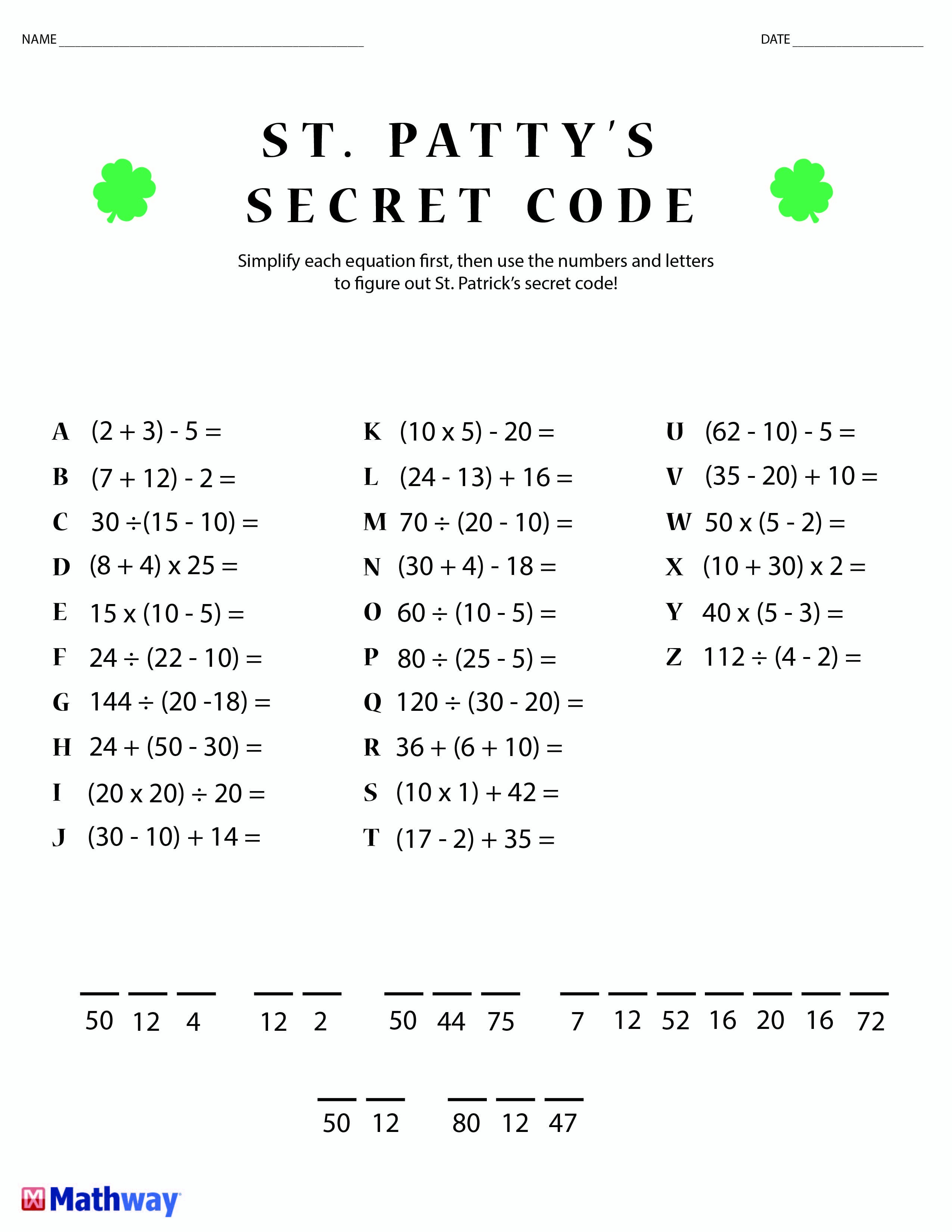 Crack The Code Worksheets Printable Free Free Printable Crack The Code Worksheets Printable Free Free Printable
