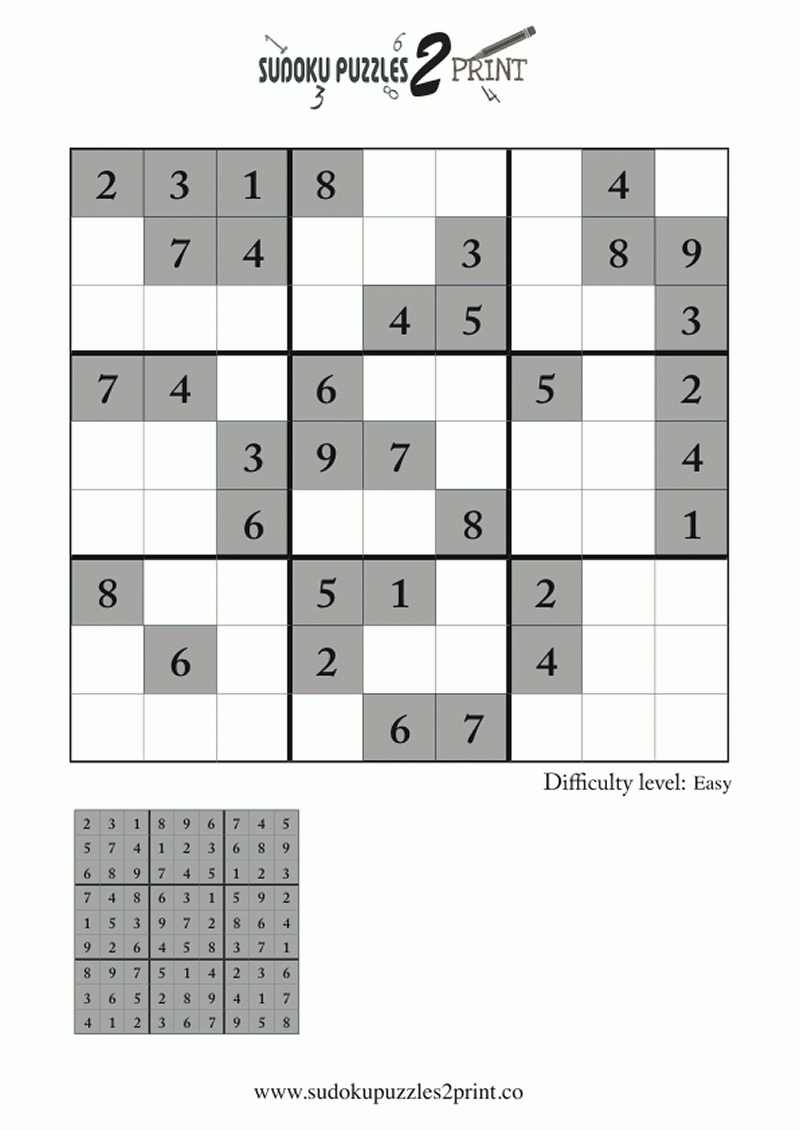 Worksheet Easy Sudoku Puzzles Printable Flvipymy Screenshoot On