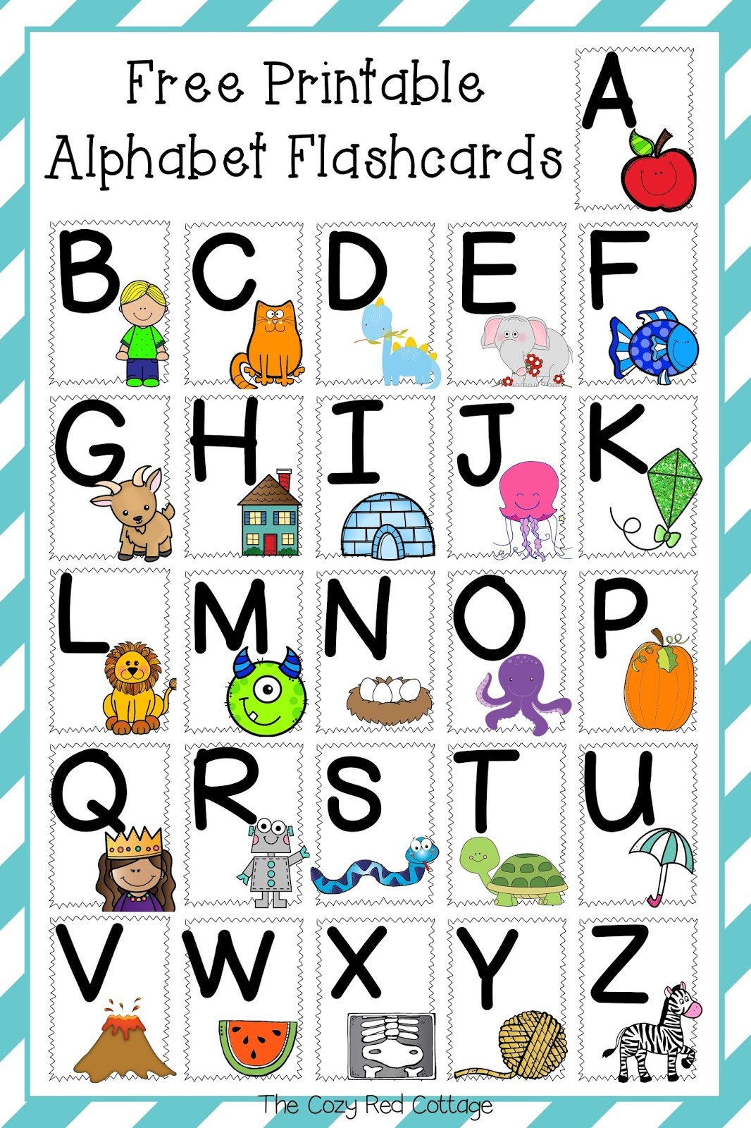 Large Alphabet Flashcards Printable Pdf Printable World Holiday