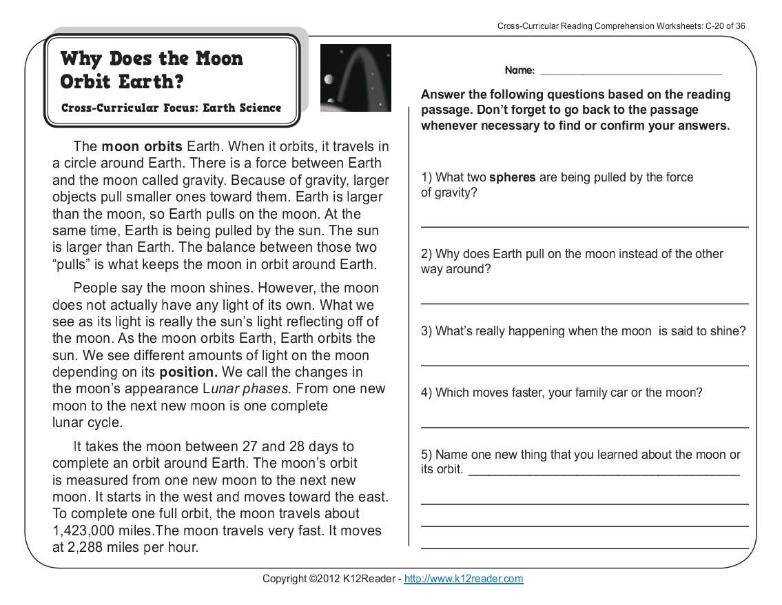 5th Grade Reading Comprehension Worksheets Free Printable 